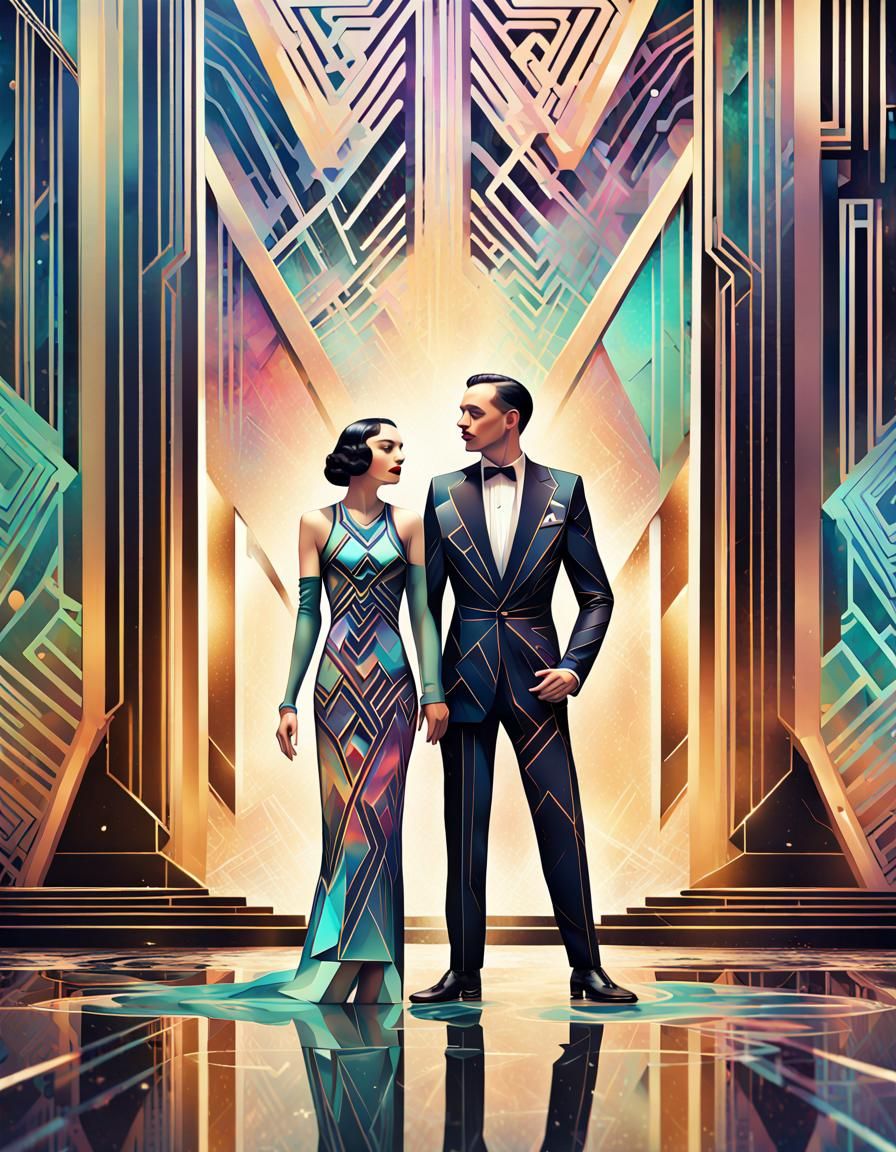 Art Deco Couple - AI Generated Artwork - NightCafe Creator