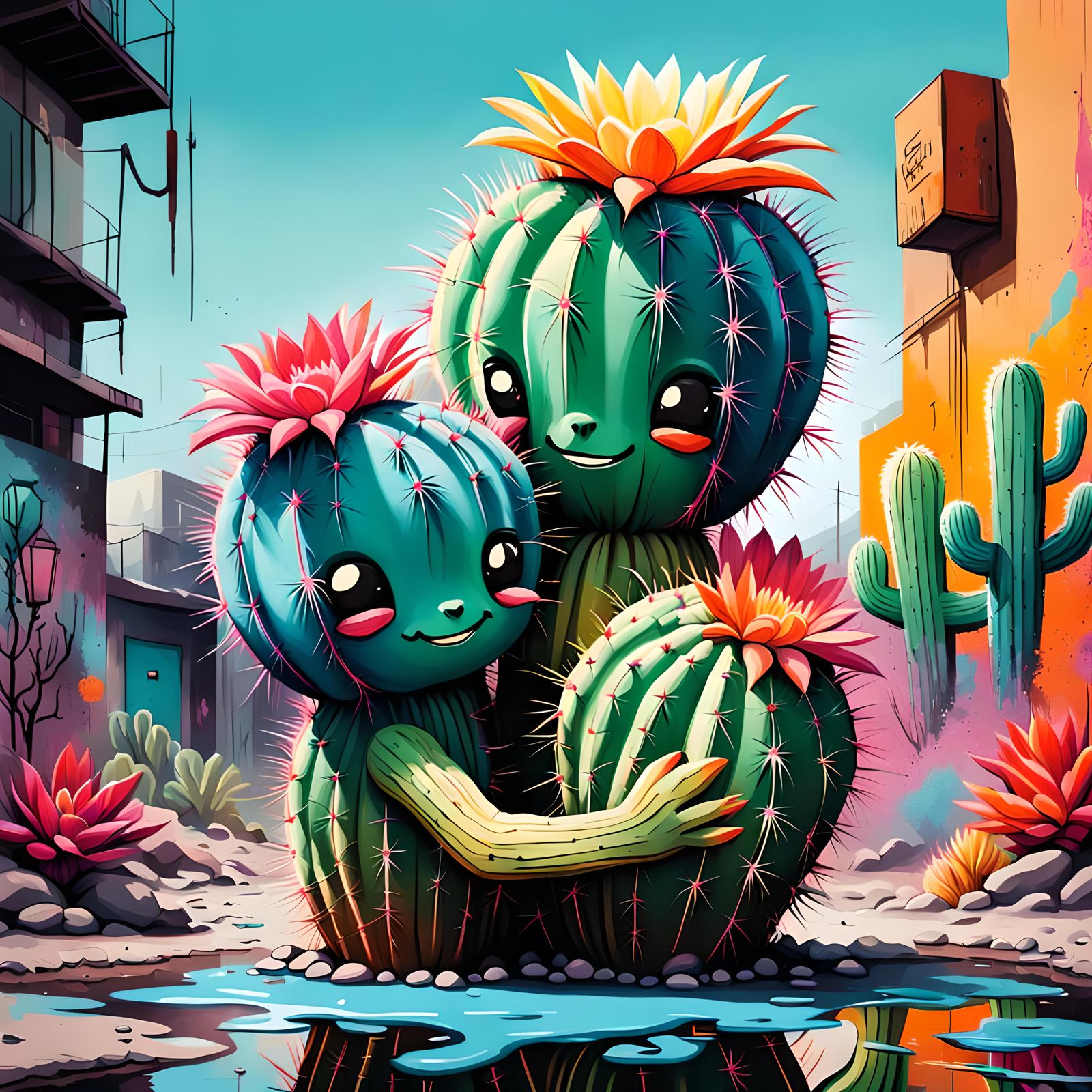 Happy fam - AI Generated Artwork - NightCafe Creator