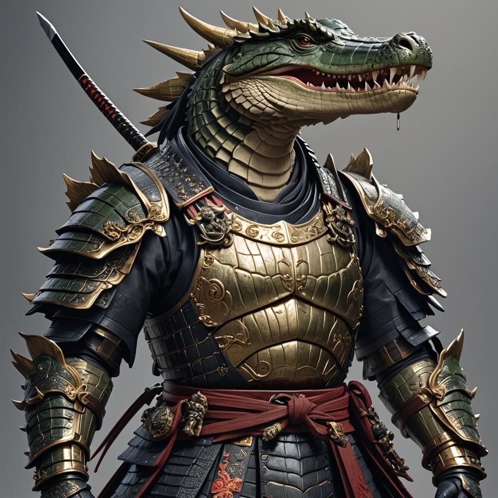 Samurai Croc - AI Generated Artwork - NightCafe Creator