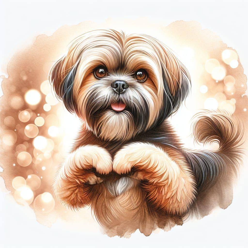 Happy Shorkie - AI Generated Artwork - NightCafe Creator