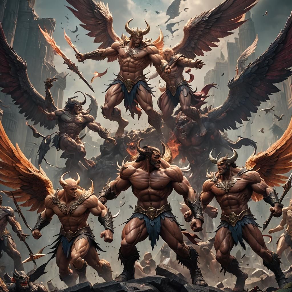 Angel Demons Hybrids - AI Generated Artwork - NightCafe Creator