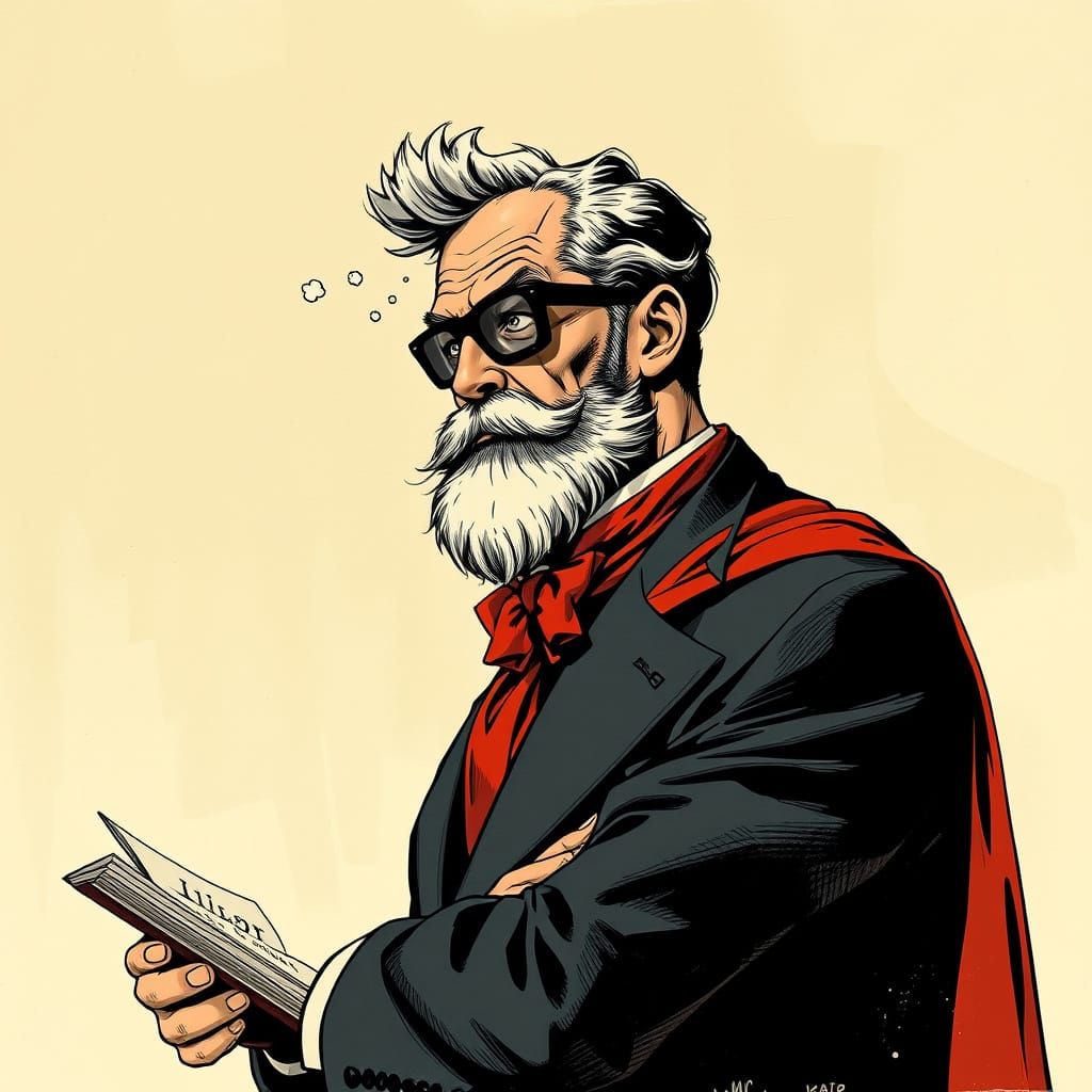 Studious philosopher super hero—he won’t vanquish evil, but will ...
