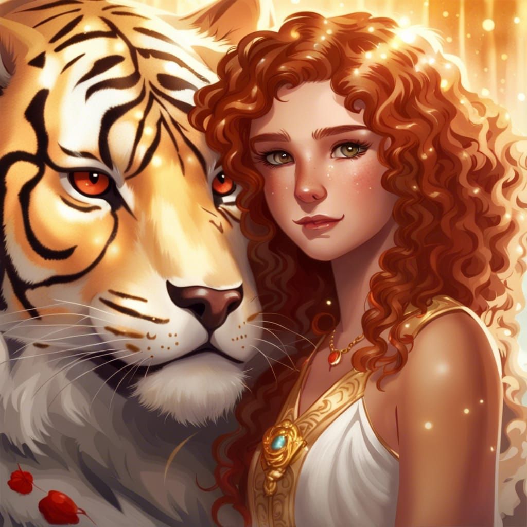 Beautiful teenage princess with red, curly, super thick hair, gorgeous ...