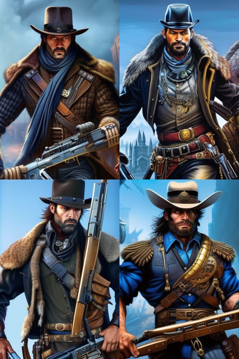 Wild west outlaws, soldiers, cowboys, gunslingers set 8 - AI Generated ...