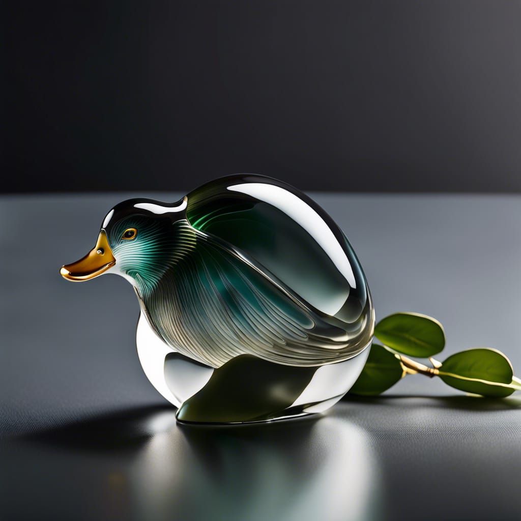 Glass duck sphere - AI Generated Artwork - NightCafe Creator