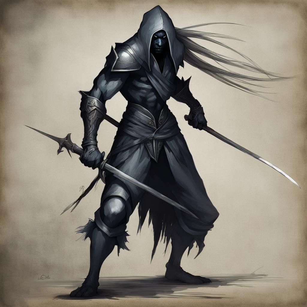 A drow fighter - AI Generated Artwork - NightCafe Creator