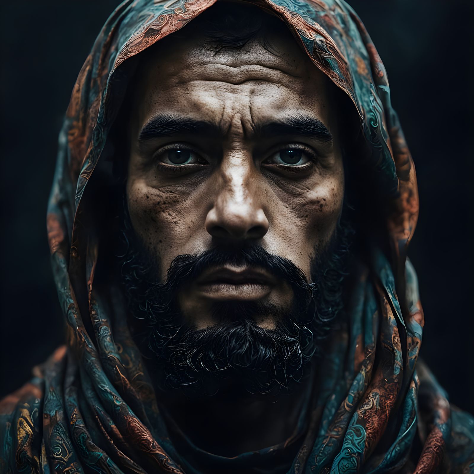 Surreal Portrait of Khalid ibn al-Walid in Abstrac... - AI Art