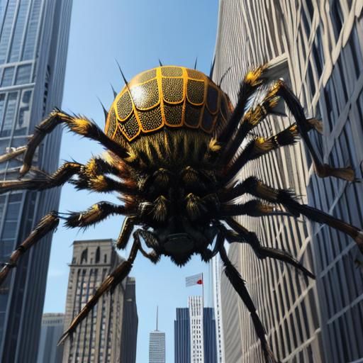 spider as tall as a building - Giant Spider Towers Above the...