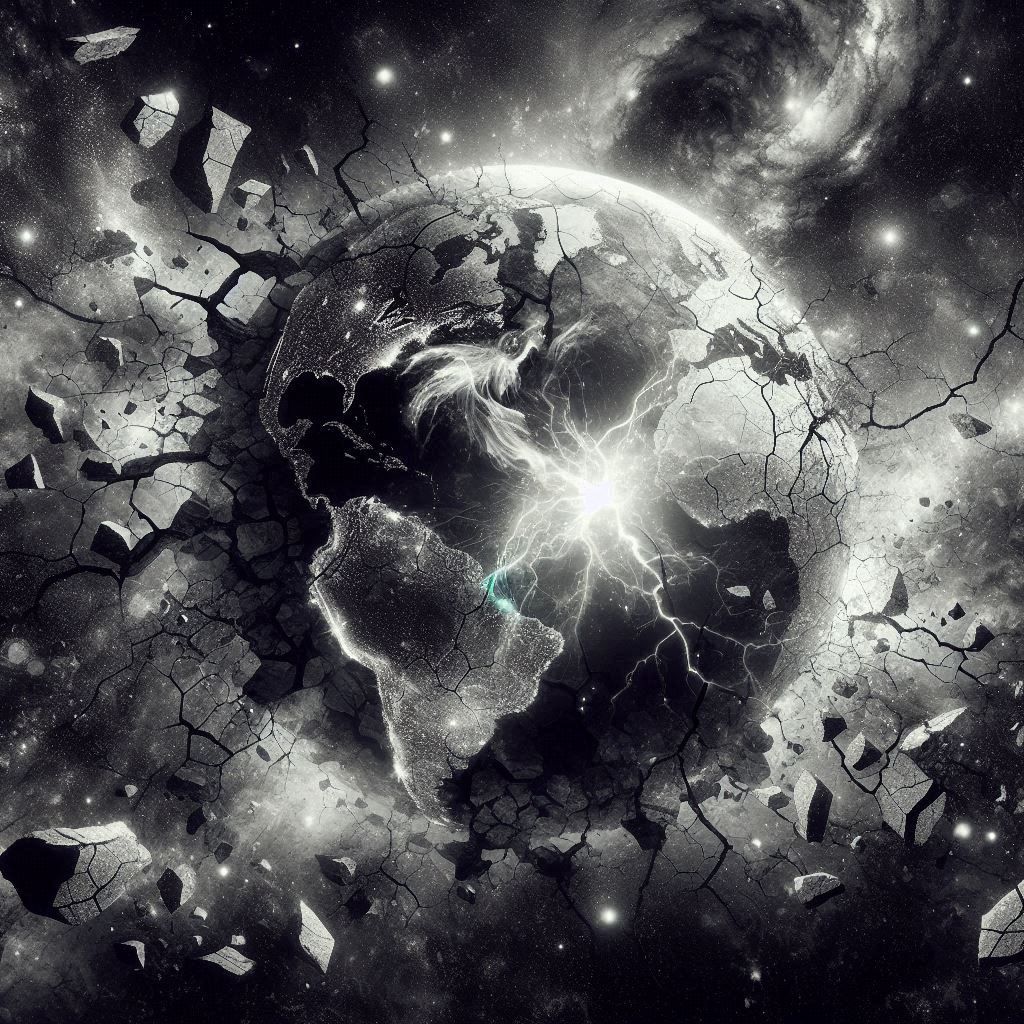 Our Crackled & Shattered World - AI Generated Artwork - NightCafe Creator