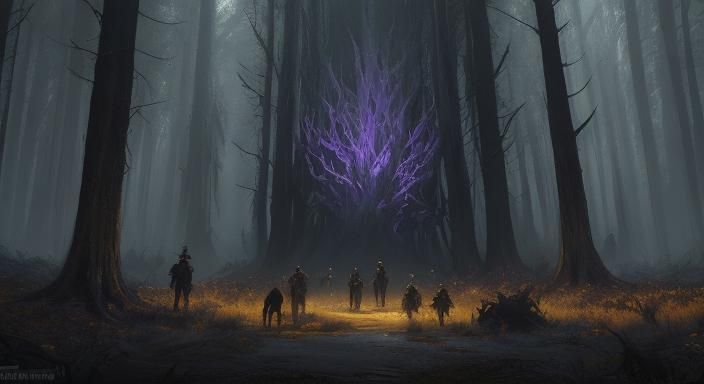 dark sacred elven tree - AI Generated Artwork - NightCafe Creator
