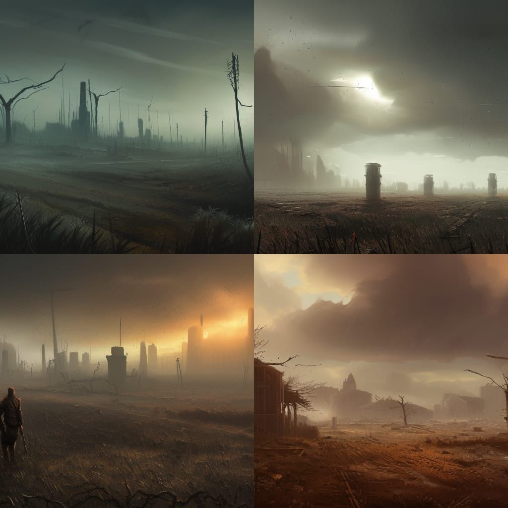 Post apocalyptic farmland #2 - AI Generated Artwork - NightCafe Creator