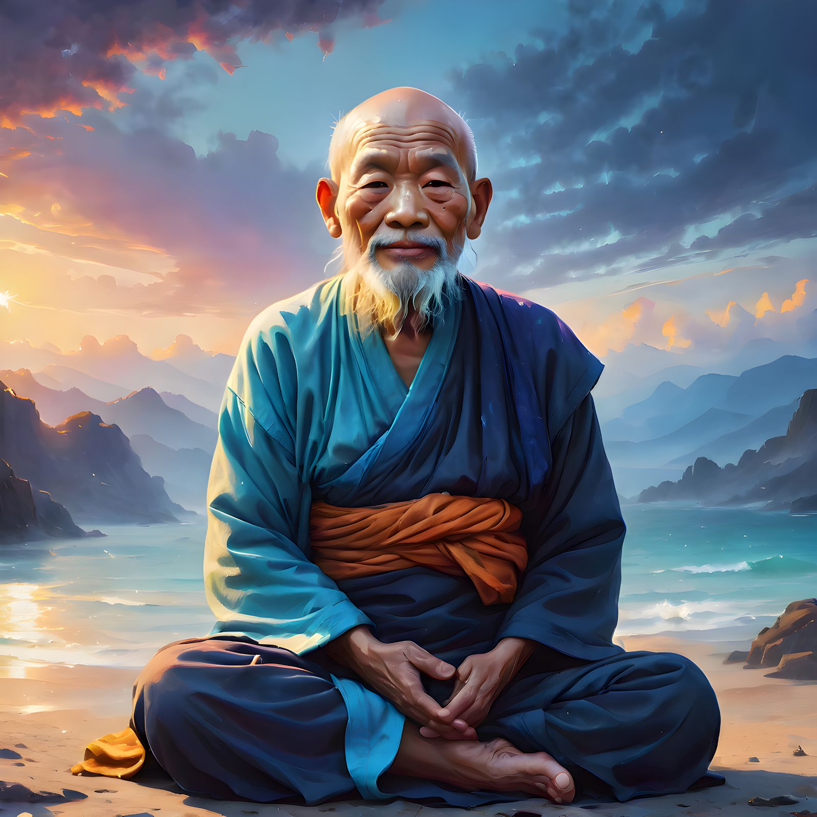 Zen Monk - AI Generated Artwork - NightCafe Creator