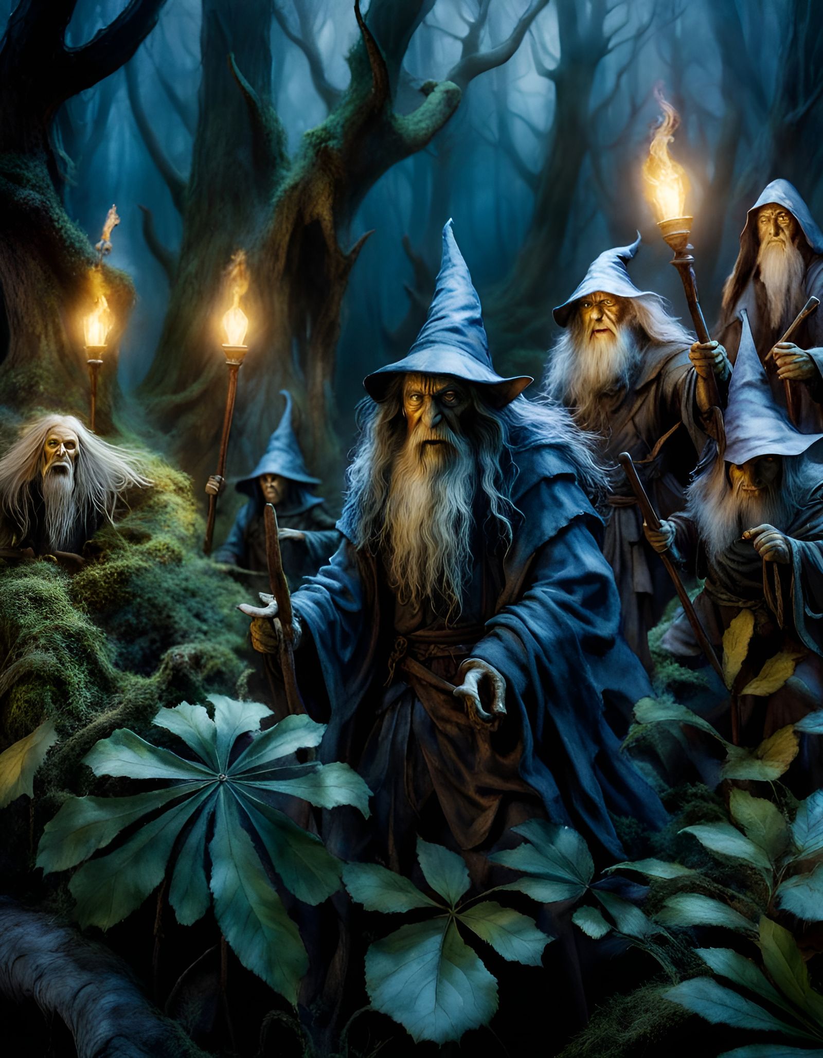 Group of Scary Wizards Grave Stories - AI Generated Artwork - NightCafe ...