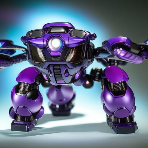 Purple Bot 4 - Detailed Purple Tachikoma in Anime Fantasy Ar...