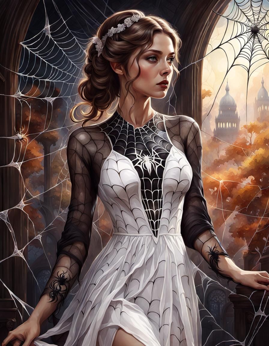 Lady of spiders - AI Generated Artwork - NightCafe Creator