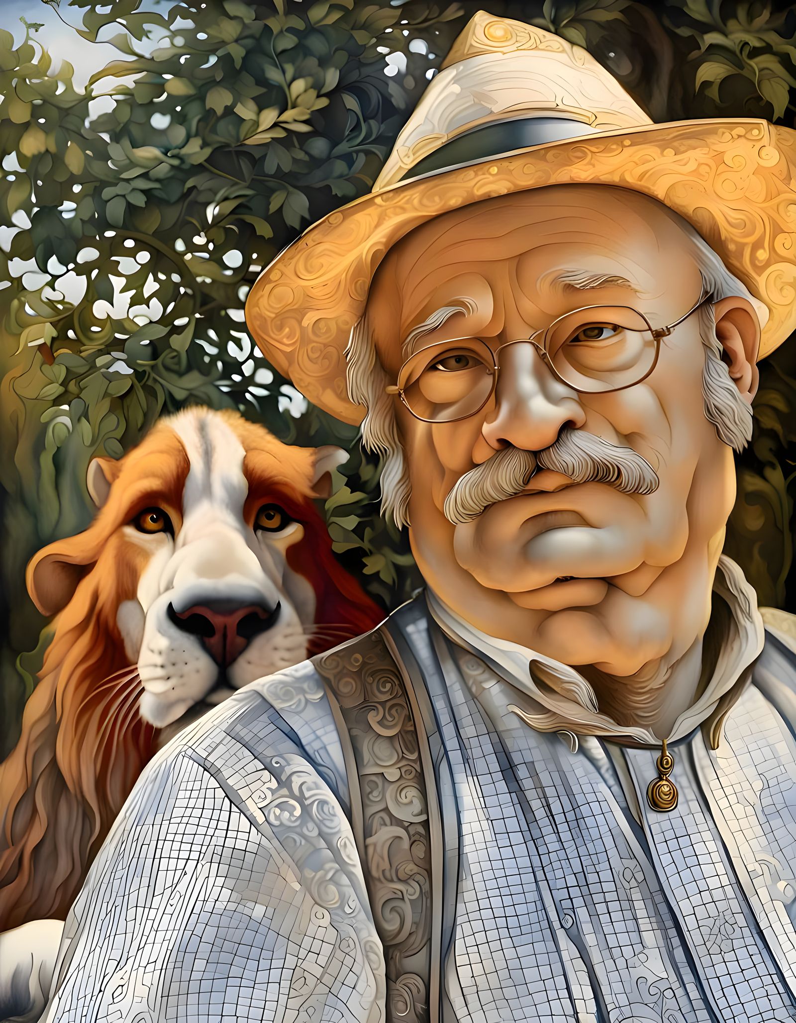 Durer-Style Engraving of Saint Jerome with Fierce ... - AI Art