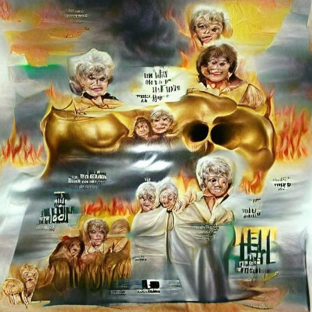 The Golden Girls Go To Hell Movie Poster - AI Generated Artwork ...