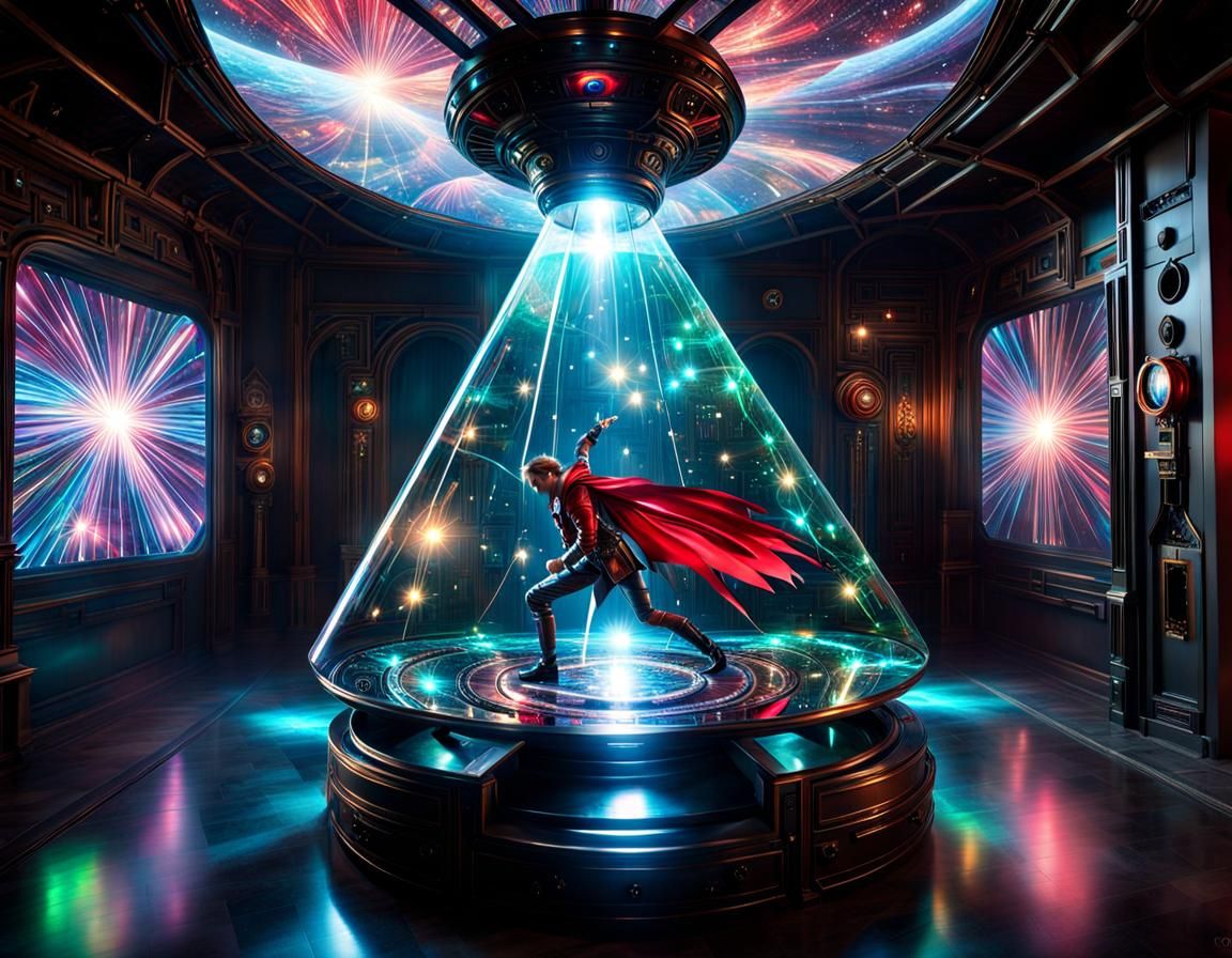 Hologram of a Galactic Superhero - AI Generated Artwork - NightCafe Creator