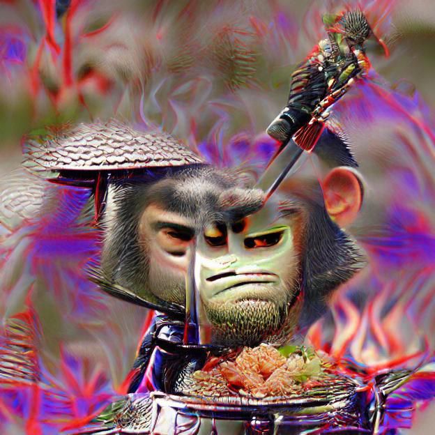 Soiled Samurai Simmering in a Simian - AI Generated Artwork - NightCafe ...