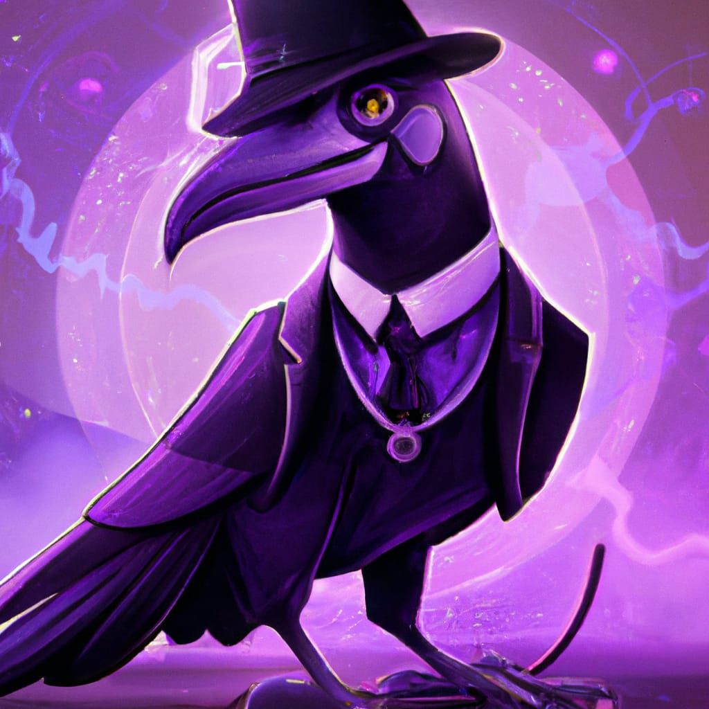 A crow wearing a detective outfit and hat 3 - AI Generated Artwork ...
