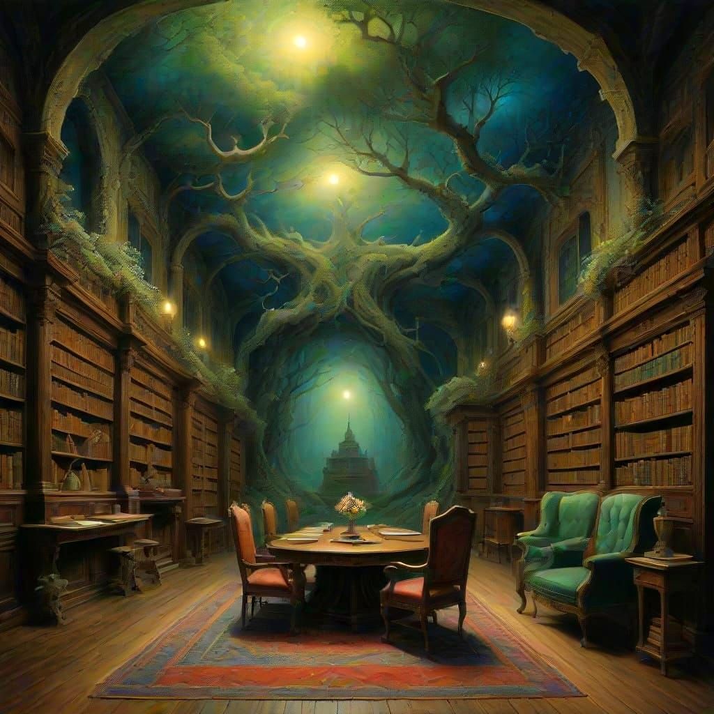 Unworldly library - Ancient Forest Library of Wonders
