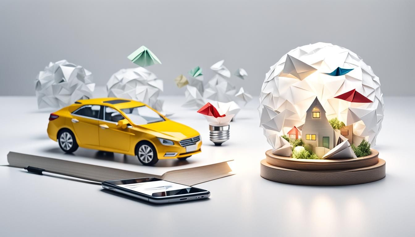 Papercraft Scenes Made with Precision Origami Fold... - AI Art