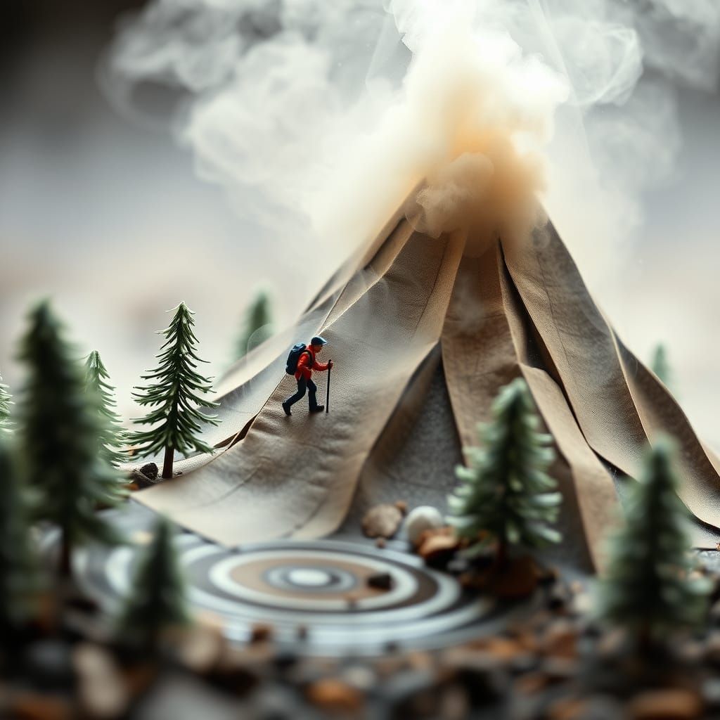 ripple⚰️ ash🌋 wrapping paper🎁 cardboard💳 a miniature scene of cardboard ...