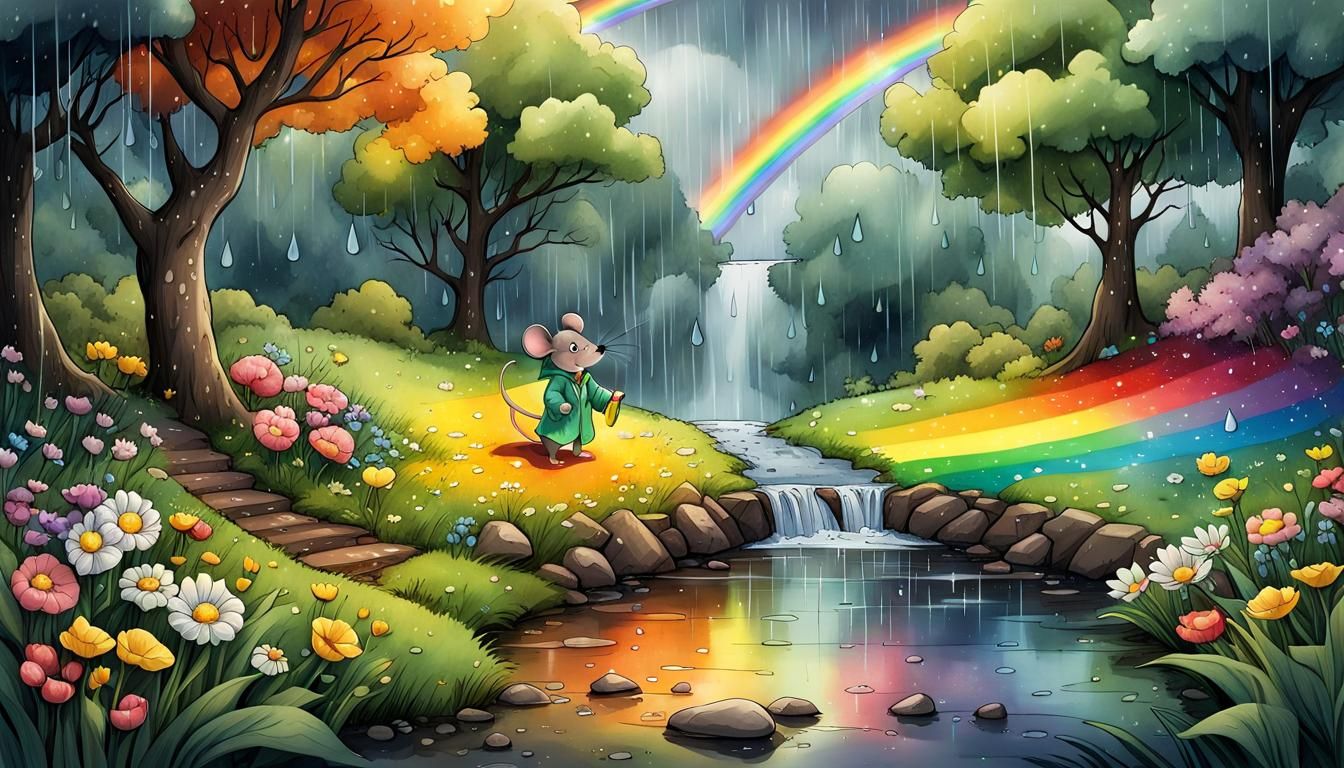 Light spring rain - AI Generated Artwork - NightCafe Creator