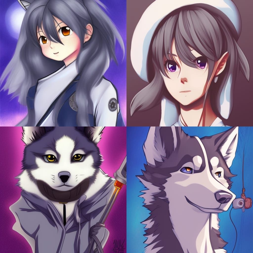 mechanic husky head - AI Generated Artwork - NightCafe Creator