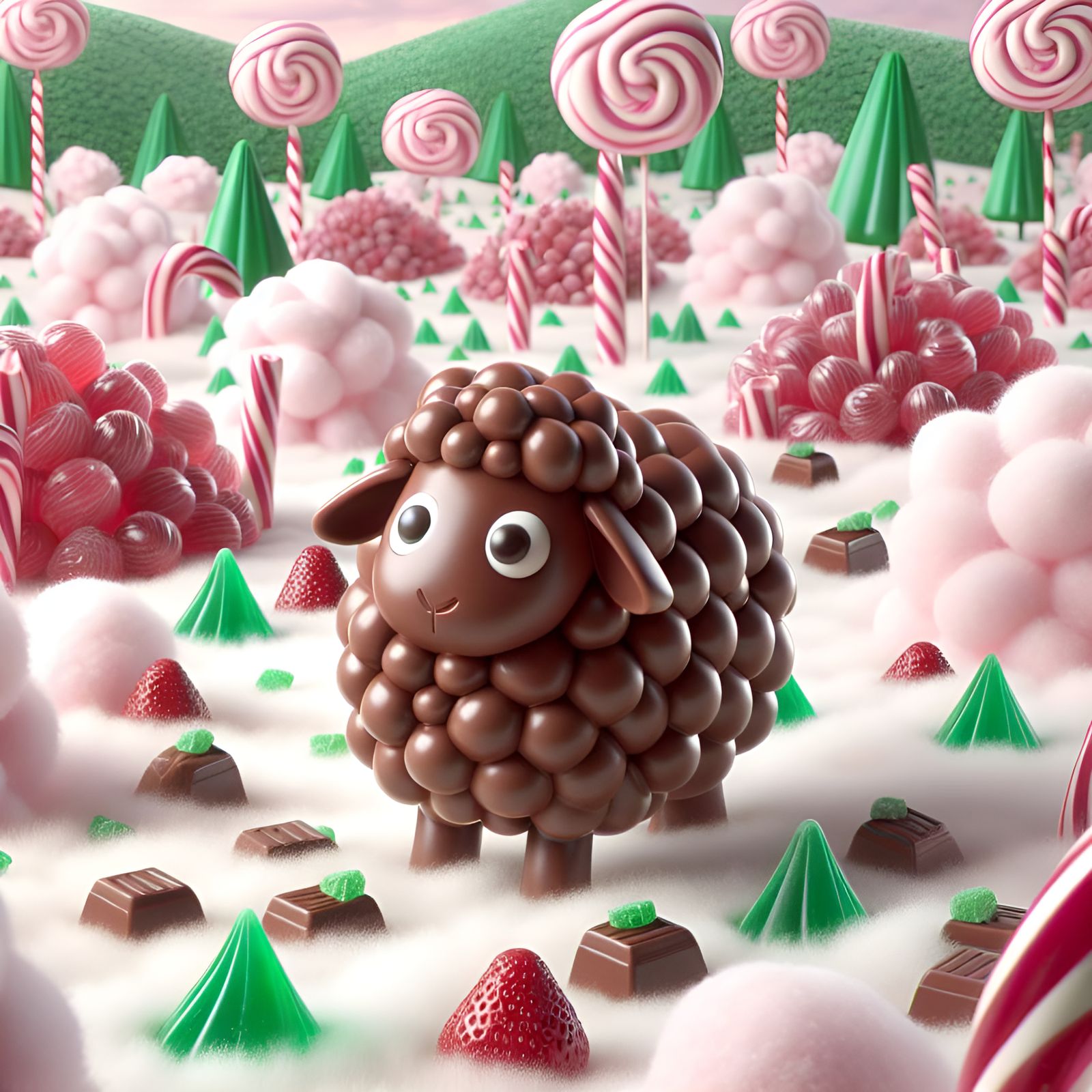 Peppermint Sheep (1) - AI Generated Artwork - NightCafe Creator