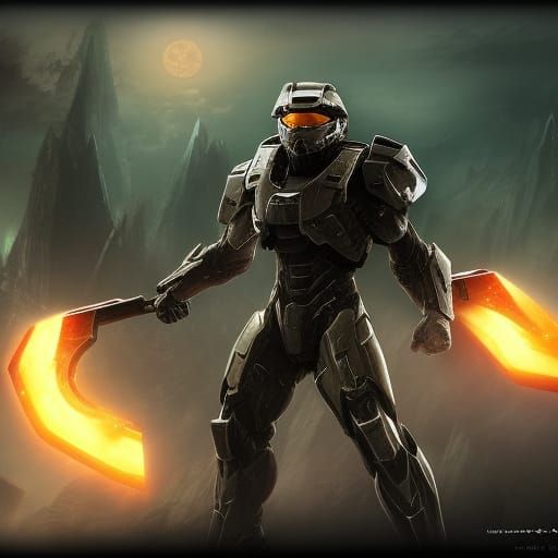 vampire as halo spartan - AI Generated Artwork - NightCafe Creator