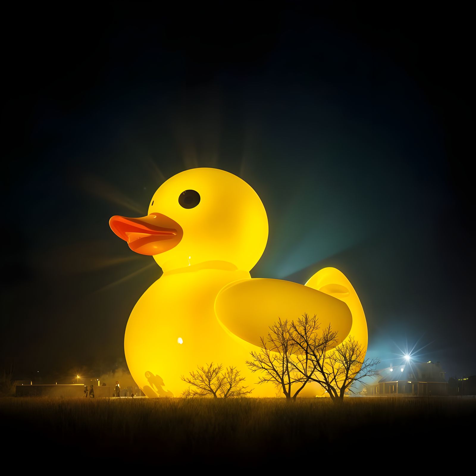 Rubber Ducky Feeling So Fine - Giant Glass Rubber Ducky Radi...