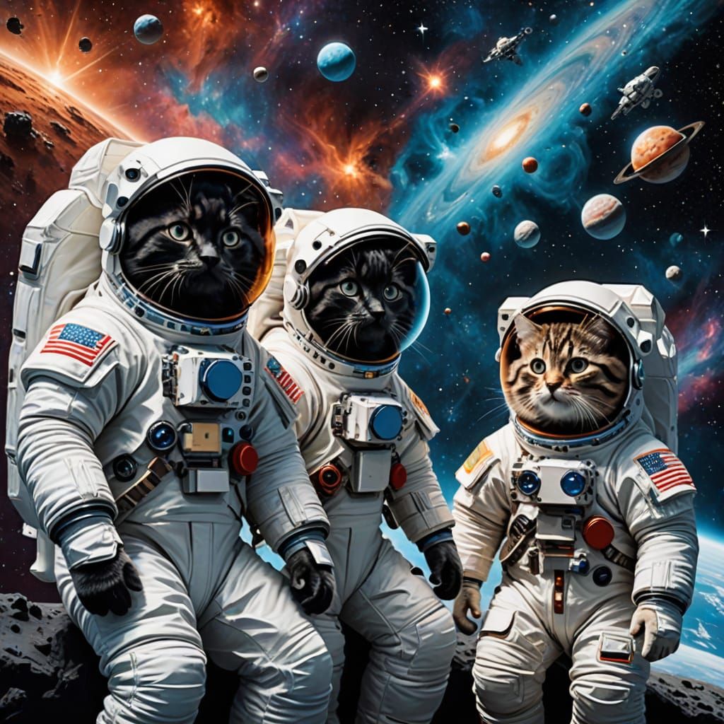 Space kittens - Galactic Kittens in Space