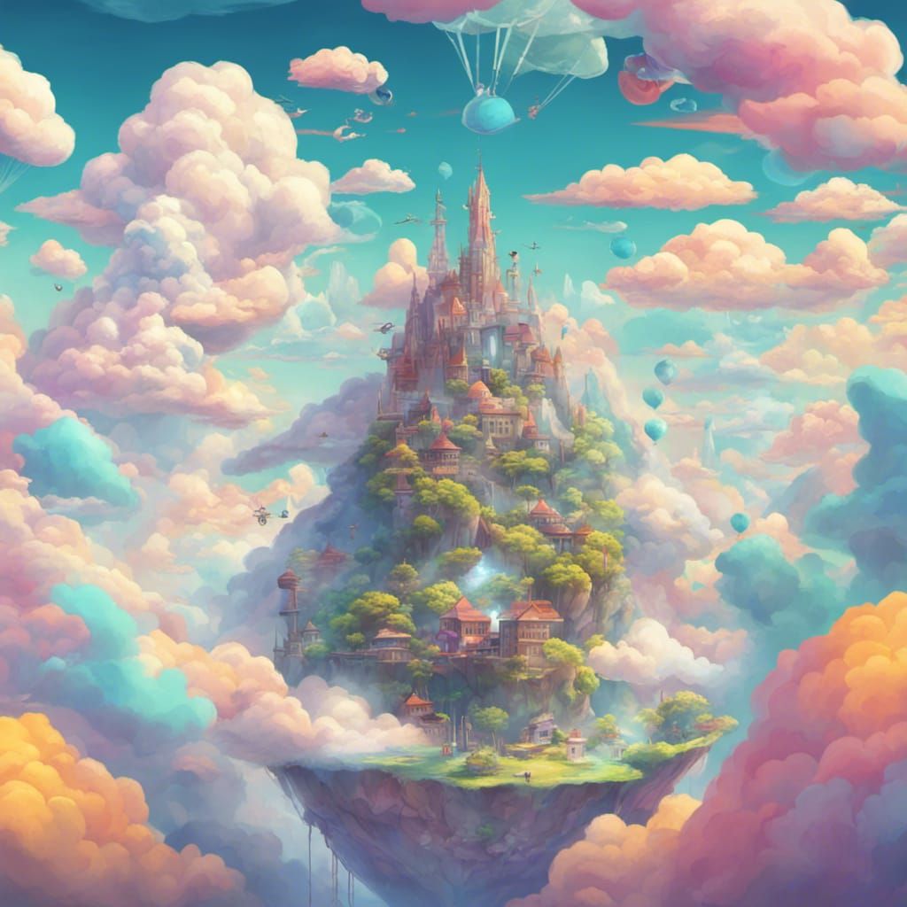 Cloudtopia - AI Generated Artwork - NightCafe Creator