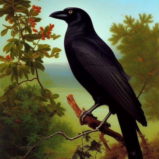 Crow - AI Generated Artwork - NightCafe Creator