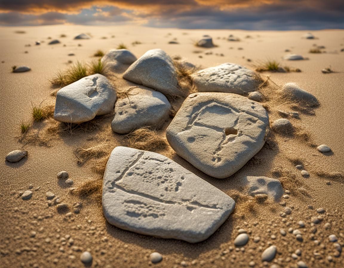 Stone artifacts - AI Generated Artwork - NightCafe Creator