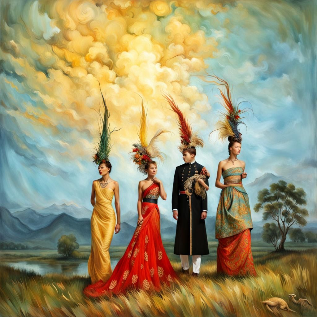 & professional photography (Surreal Restaurant:1.3) setting with ...