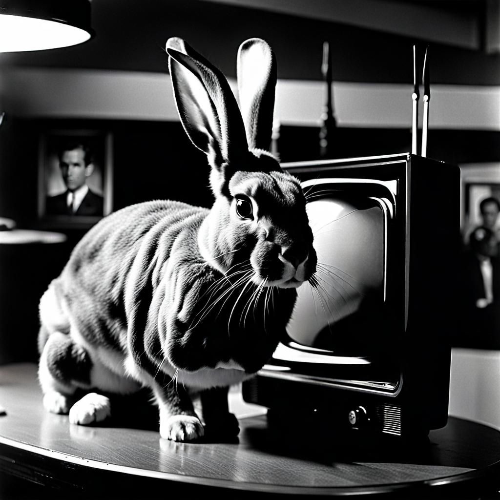 A rabbit is featured on "The Twilight Zone" - AI Generated Artwork ...