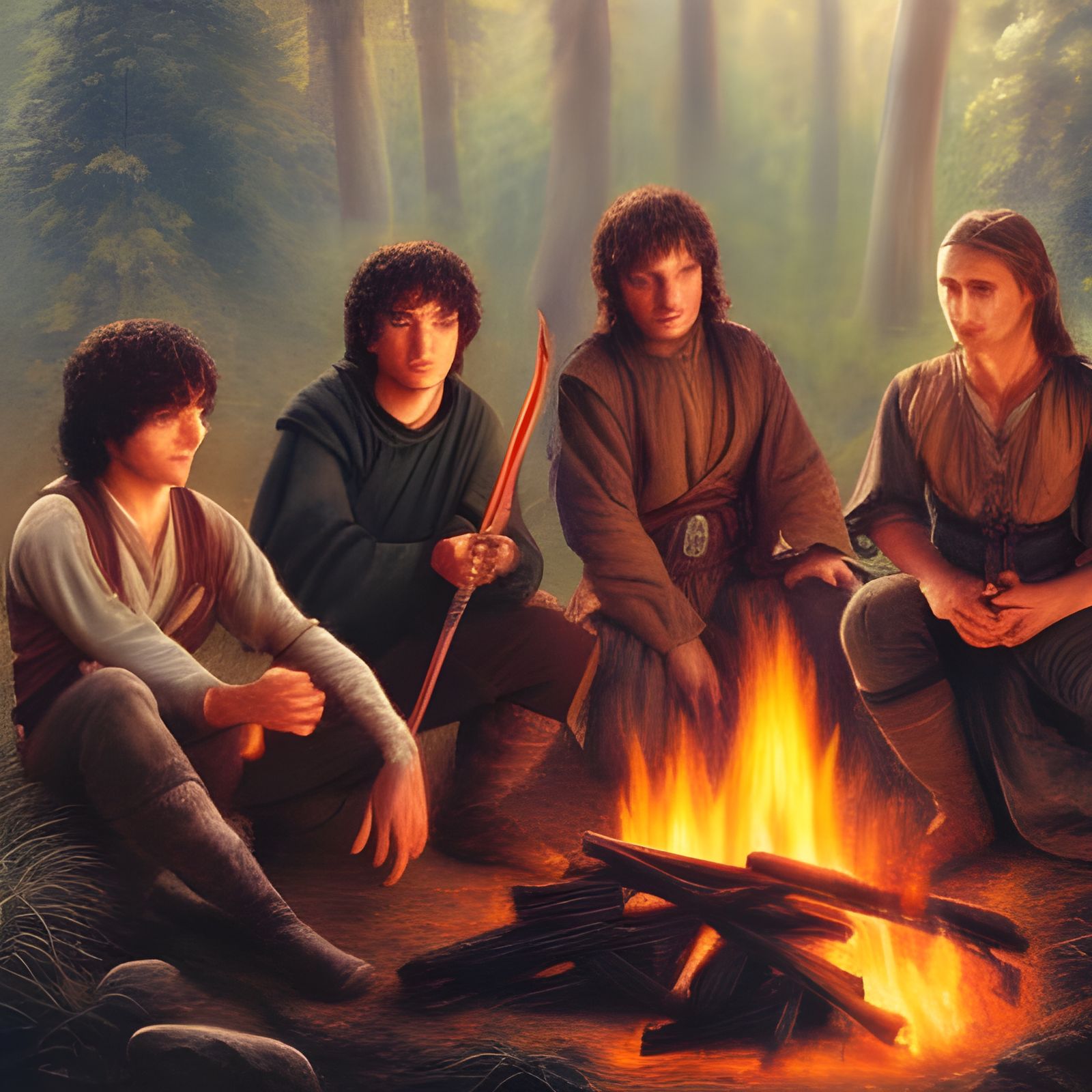 Frodo with the ring - AI Generated Artwork - NightCafe Creator