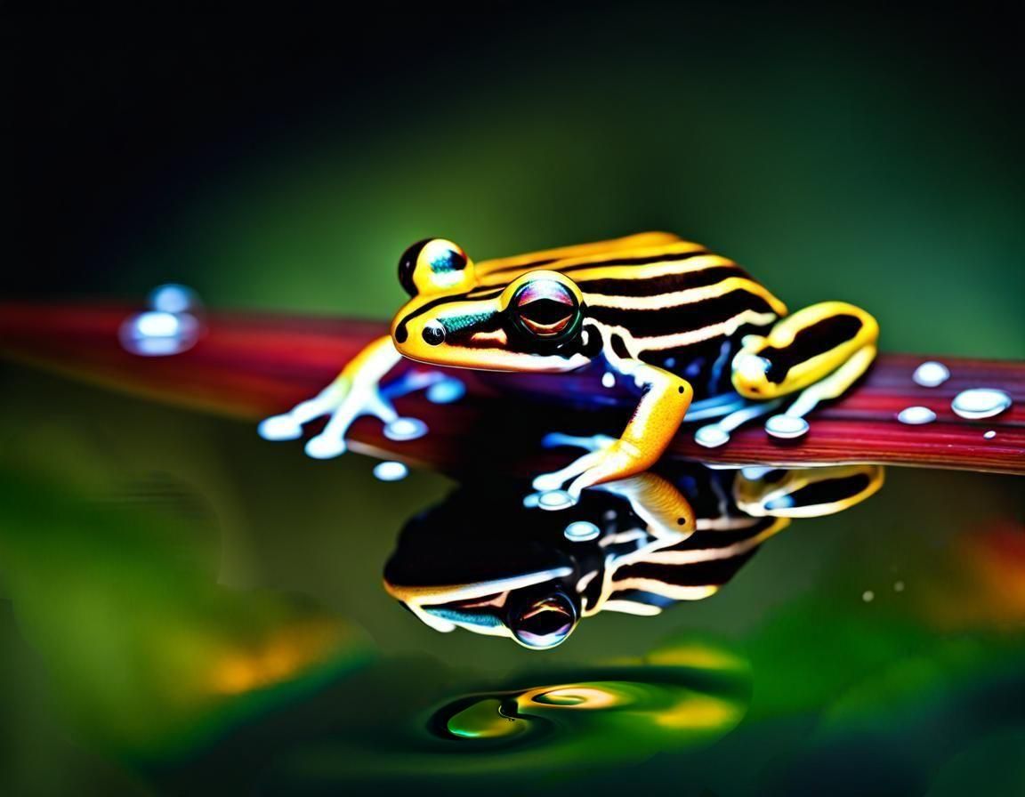Reed frog reflections - AI Generated Artwork - NightCafe Creator