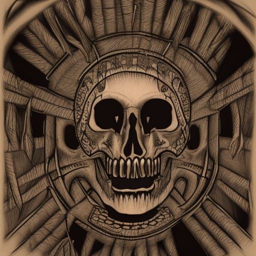 Aztec Skull - AI Generated Artwork - NightCafe Creator