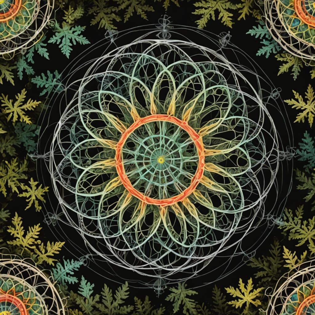 Spirograph Woodland - AI Generated Artwork - NightCafe Creator