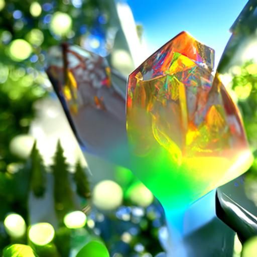 Platinum valley multi coloured crystal Forrest 8k resolution concept ...