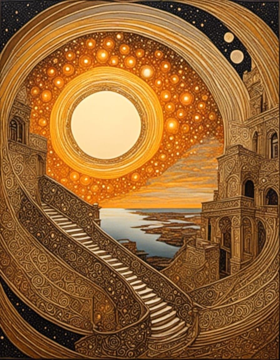 golden shimmer, gilded sunset, sparkling celestial sky - AI Generated Artwork - NightCafe Creator