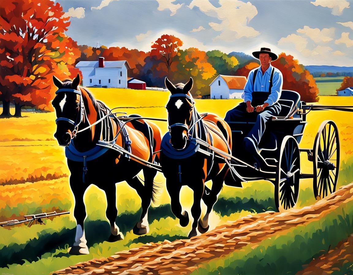 Amish farmer - AI Generated Artwork - NightCafe Creator