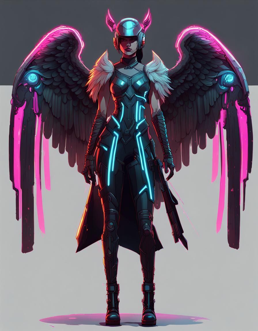 Cyberpunk valkyrie - AI Generated Artwork - NightCafe Creator