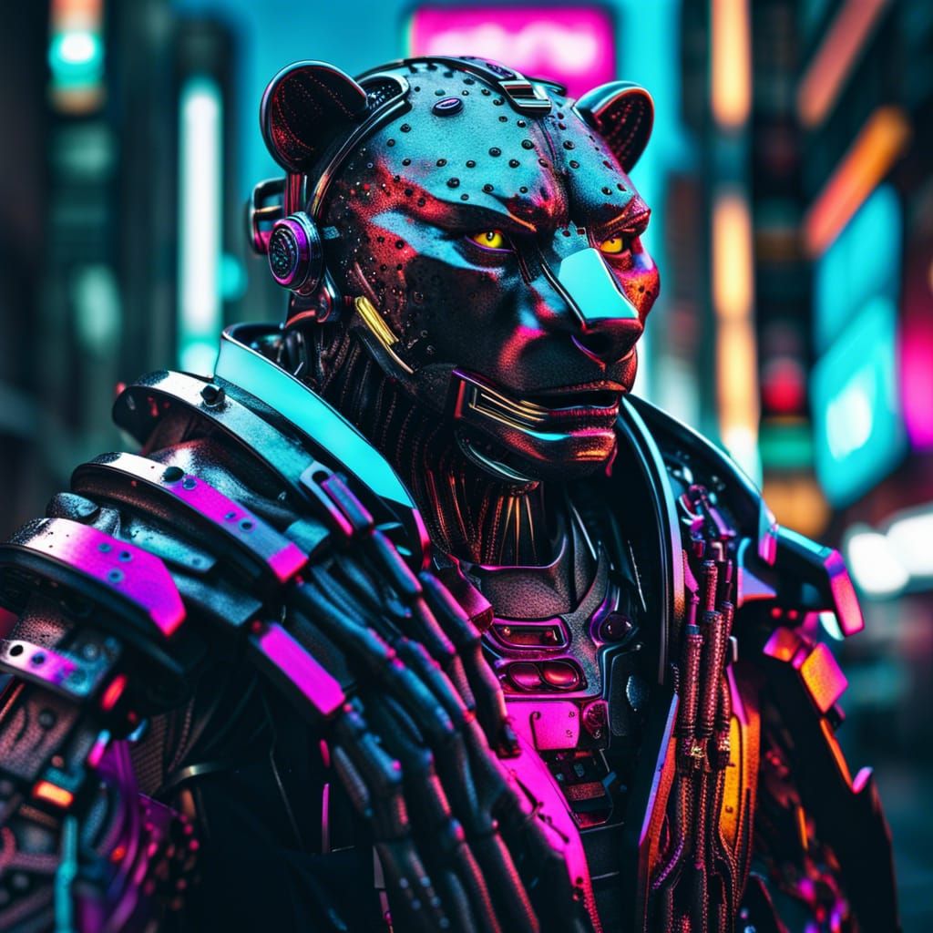 Night City Borgs - Kuma - AI Generated Artwork - NightCafe Creator