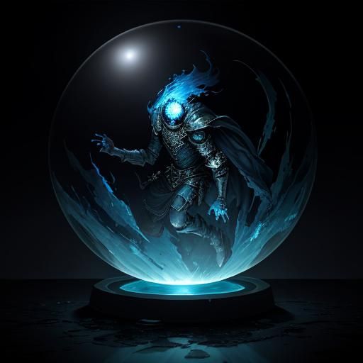 Elemental Blue-Fire - AI Generated Artwork - NightCafe Creator