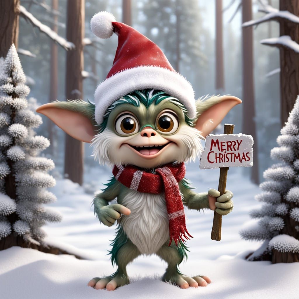 Gizmo the grinch 😄 - Frosty Forest Christmas Gremlin