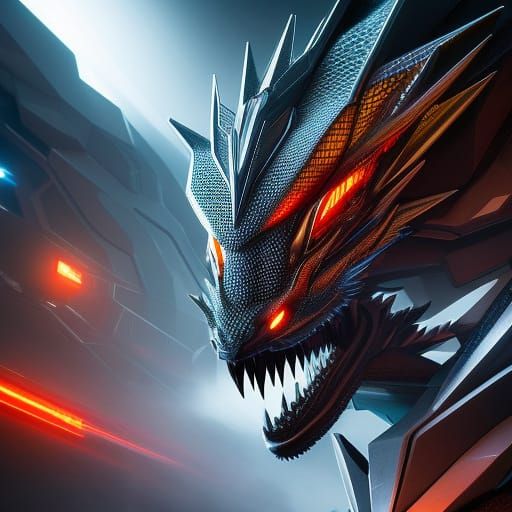 artificial nanomachine dragon - AI Generated Artwork - NightCafe Creator